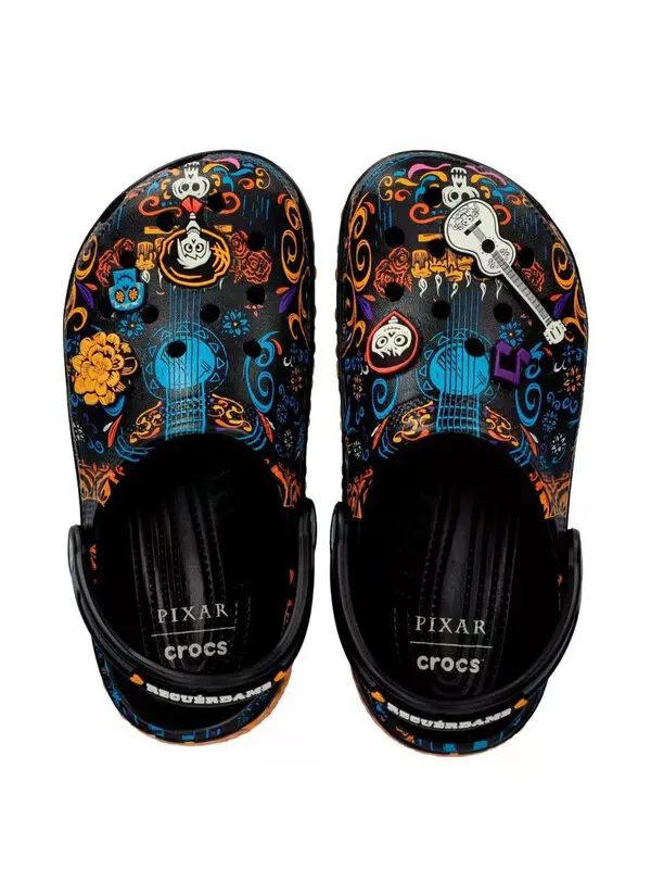 CROCS X Disney Pixar Coco Graphic-print Jibbitz-embellished Mules