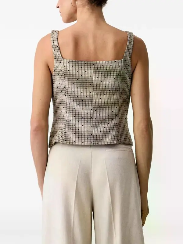 Dkny Check-pattern Button-front Top