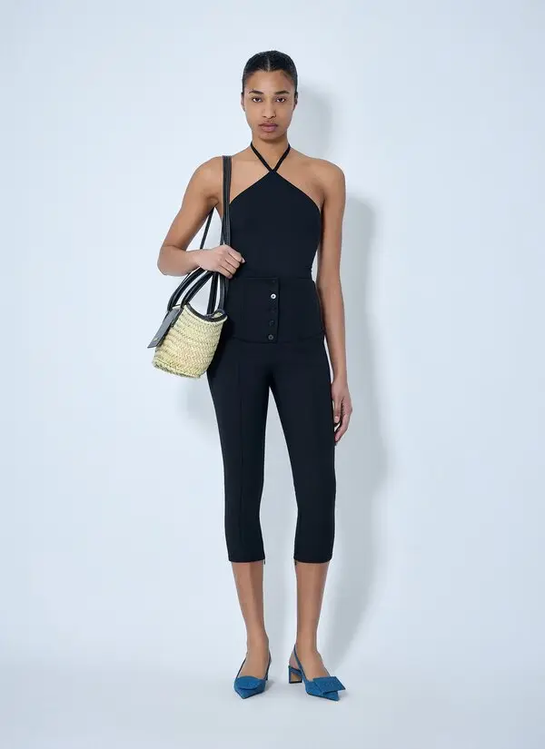 Jacquemus High-waisted Buttoned Cycling Pants