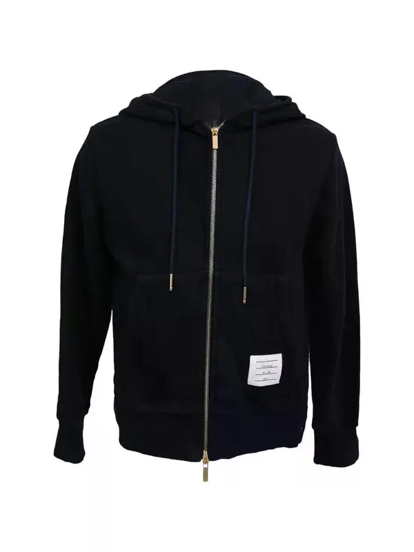 Thom Browne Loopback Zip-up Hoodie - Blue