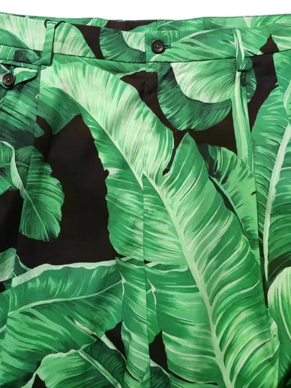 Dolce & Gabbana Banana Leaf-print Bermuda Shorts