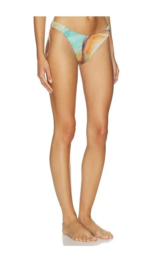 VITAMIN A California High Leg Bikini Bottom In Multi