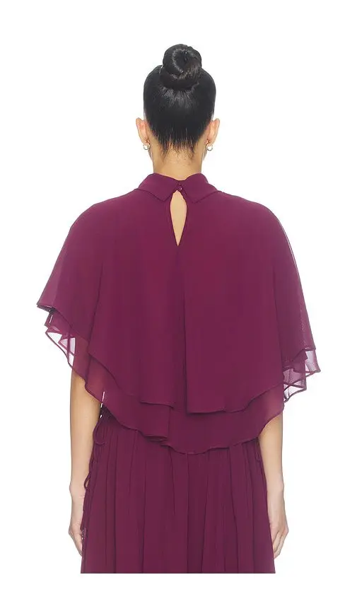 Line & Dot Amorette Cape Style Top In Purple