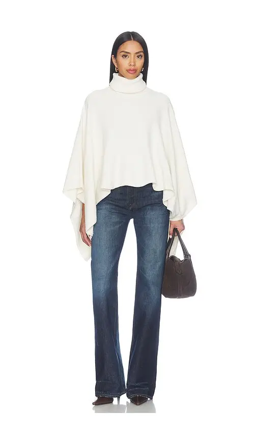 Line & Dot Orly Turtleneck Cape Sweater