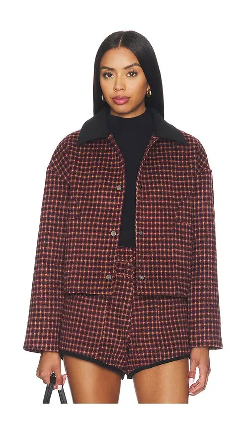 Line & Dot Norma Jacket In Red