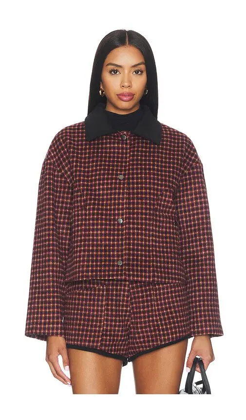 Line & Dot Norma Jacket In Red