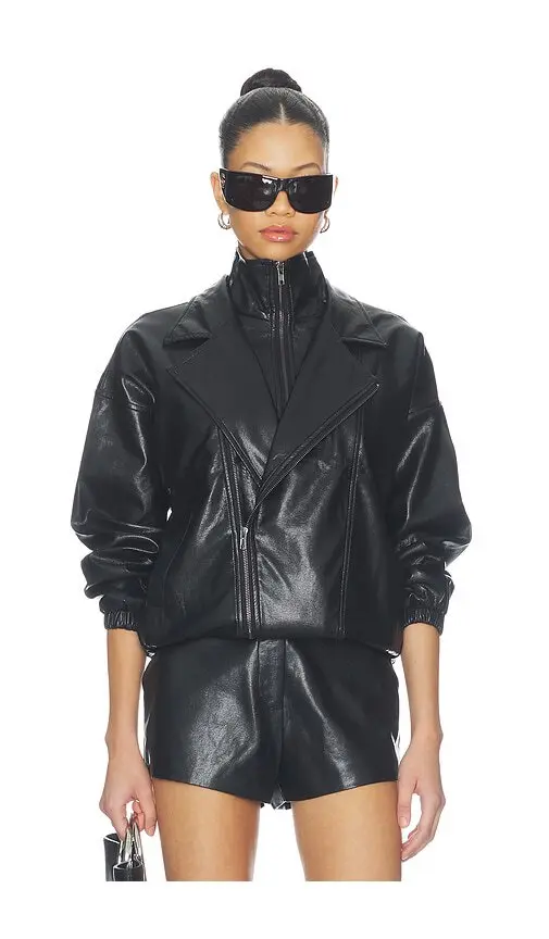 Line & Dot Noir Double Layered Jacket