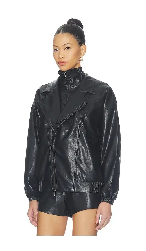 Line & Dot Noir Double Layered Jacket