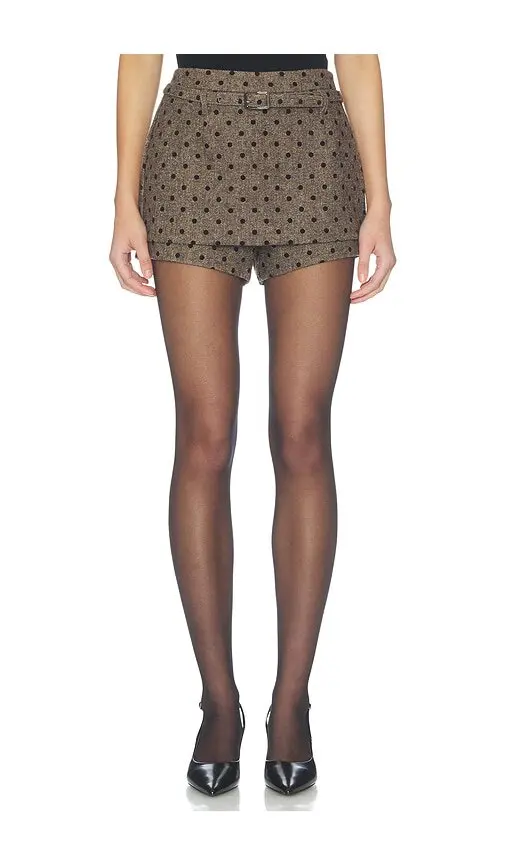 Line & Dot X Millie Skort In Brown