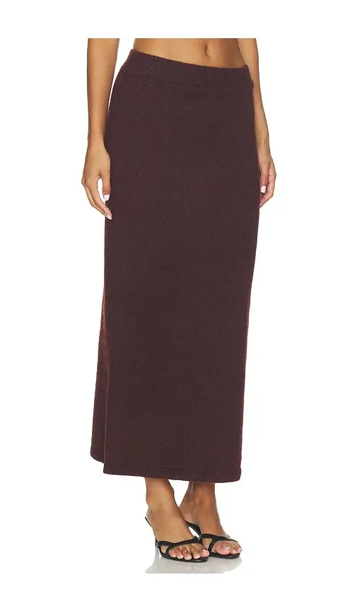 Line & Dot X Maxi Skirt In Burgundy