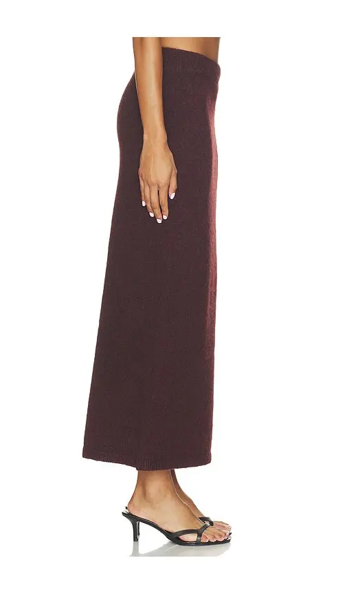 Line & Dot X Maxi Skirt In Burgundy