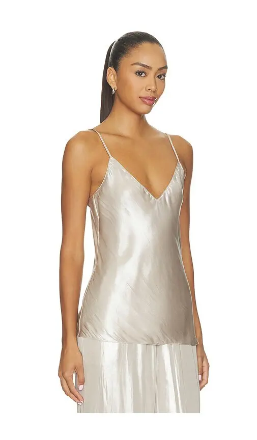 Sablyn Gloria V-neck Bias Cut Cami In Beige