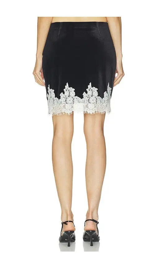 Line & Dot Kalo Mini Skirt In Black - Black Mult