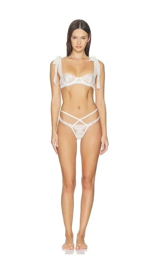 For Love & Lemons Blair Bow Underwire Bra
