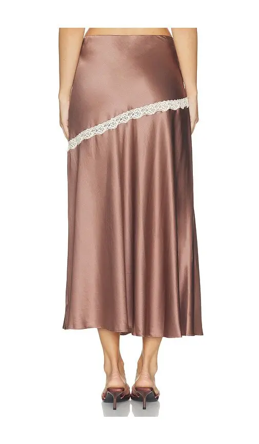 LoveShackFancy Emmabelle Skirt In Brown