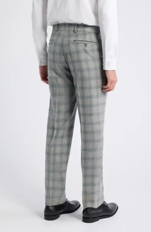 Berle Virgin Wool Plaid Dress Pants