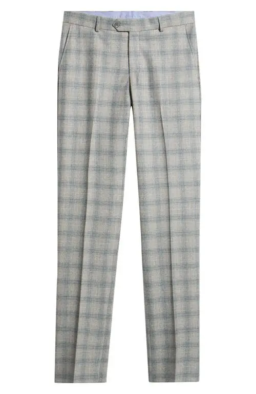 Berle Virgin Wool Plaid Dress Pants