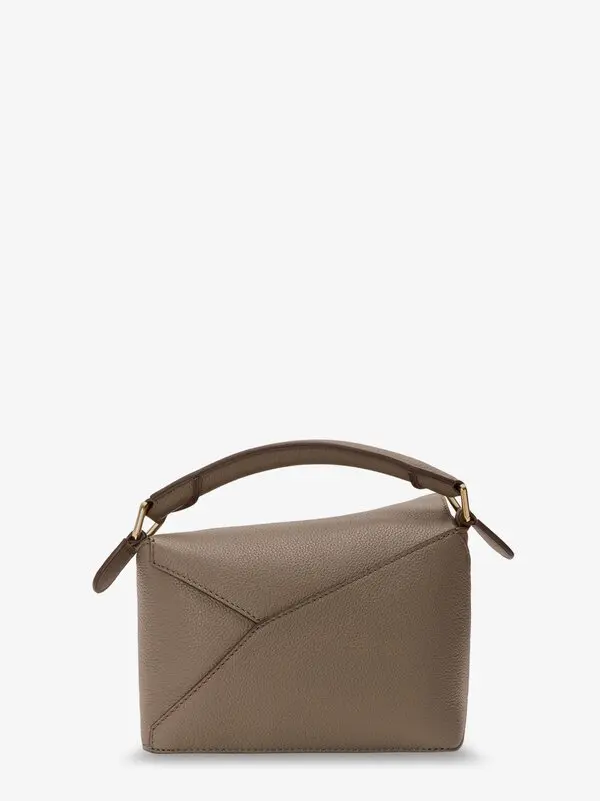 Loewe Puzzle Edge Mini Leather Handbag - Grey