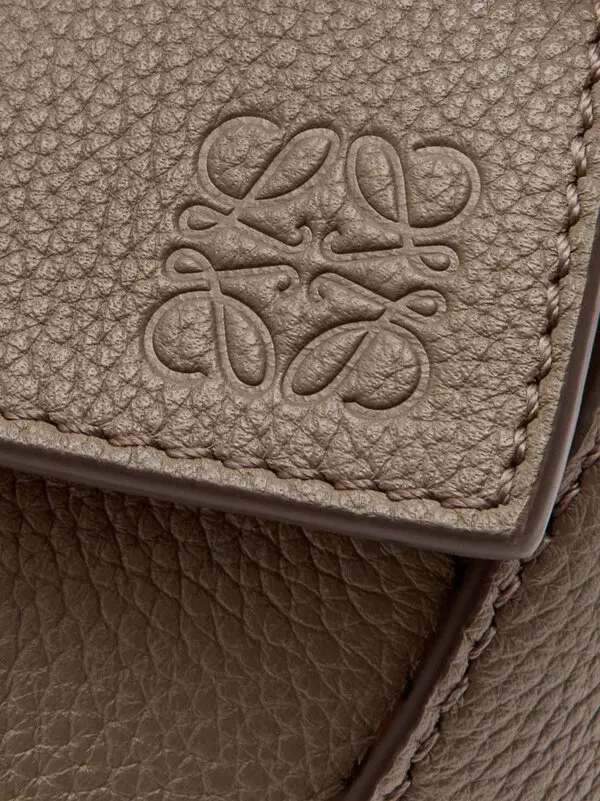 Loewe Puzzle Edge Mini Leather Handbag - Grey
