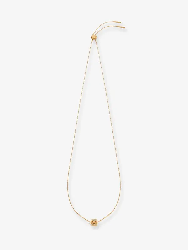 Loewe Bombè Anagram Brass Necklace - Gold