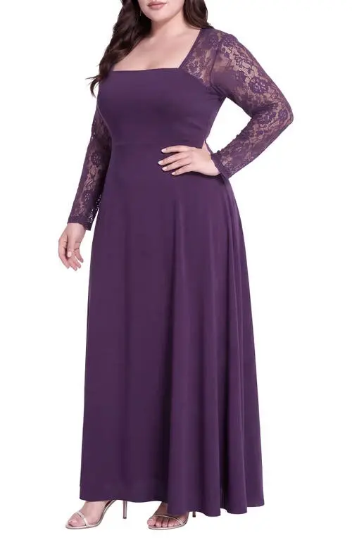 STANDARDS & PRACTICES Lace Sleeve Maxi Dress