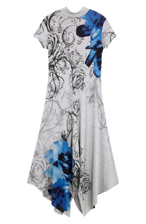 Desigual Mock Neck Asymmetrical Dress