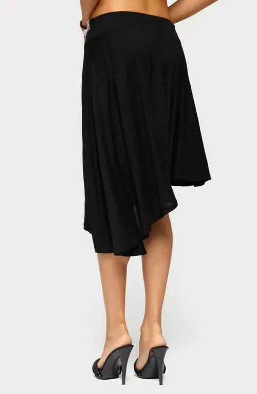 EDIKTED Dida Beaded Low Rise Asymmetric Skirt