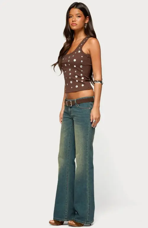 EDIKTED Isabella Studded Tank Top