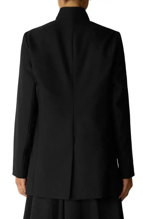Eileen Fisher High Collar Wool Jacket