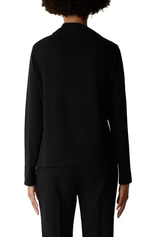 Eileen Fisher Drape Neck Long Sleeve Top