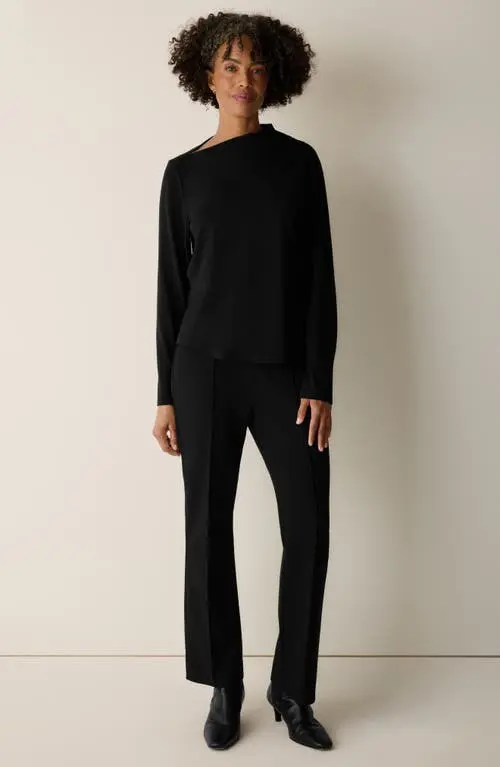 Eileen Fisher Drape Neck Long Sleeve Top