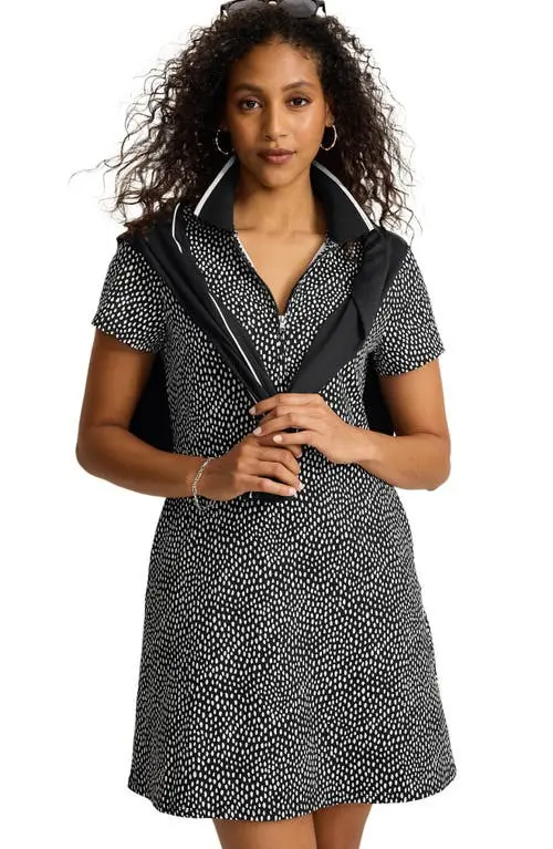 Tommy Bahama Aubrey Geo Tide Zip Shift Dress