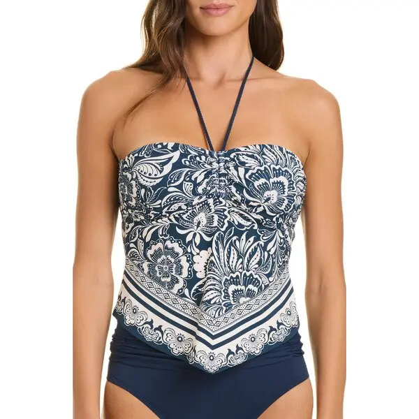 BLEU BY ROD BEATTIE Hankey Bandeau Underwire Tankini Swim Top