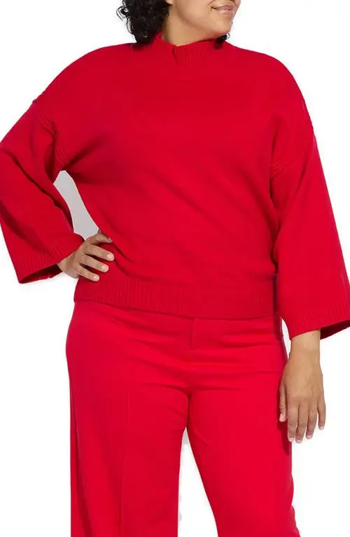 Lyssé Maura Wide Sleeve Mock Neck Sweater