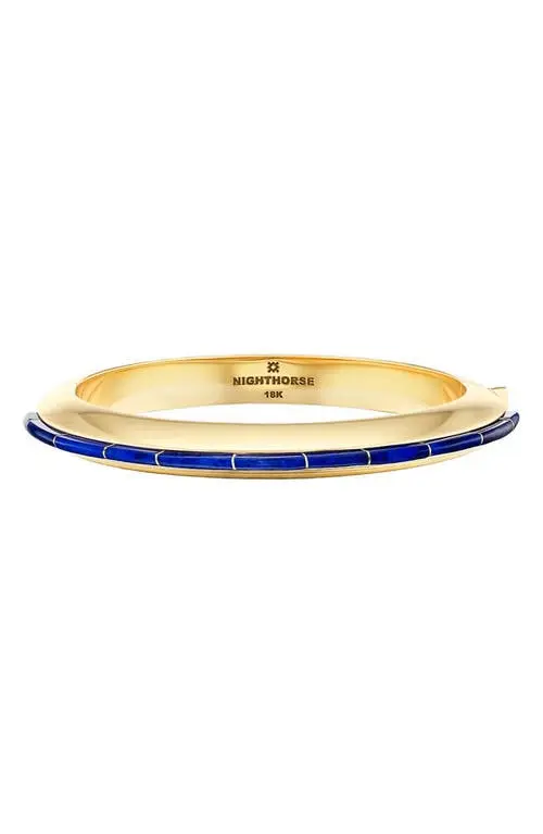 NIGHTHORSE Slimline 18k Gold Lazuli Bangle Bracelet
