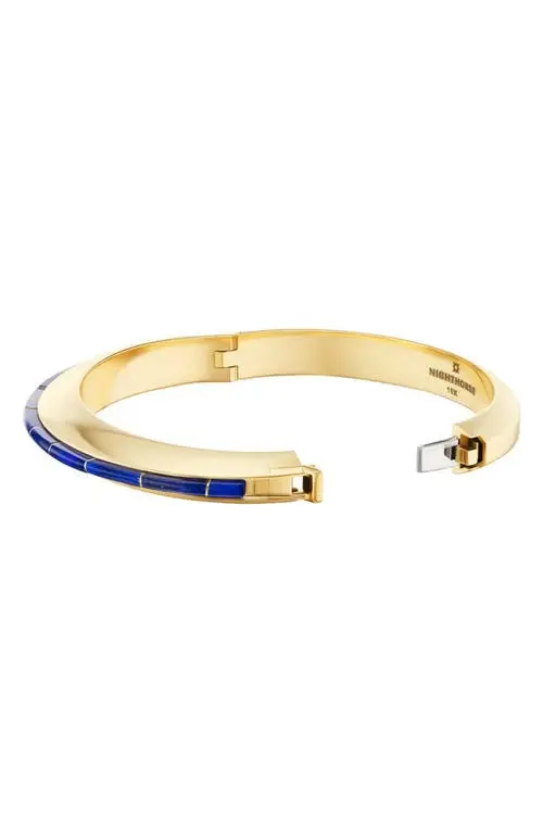 NIGHTHORSE Slimline 18k Gold Lazuli Bangle Bracelet