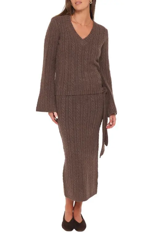 PETAL & PUP Everett Cable Knit Skirt Set