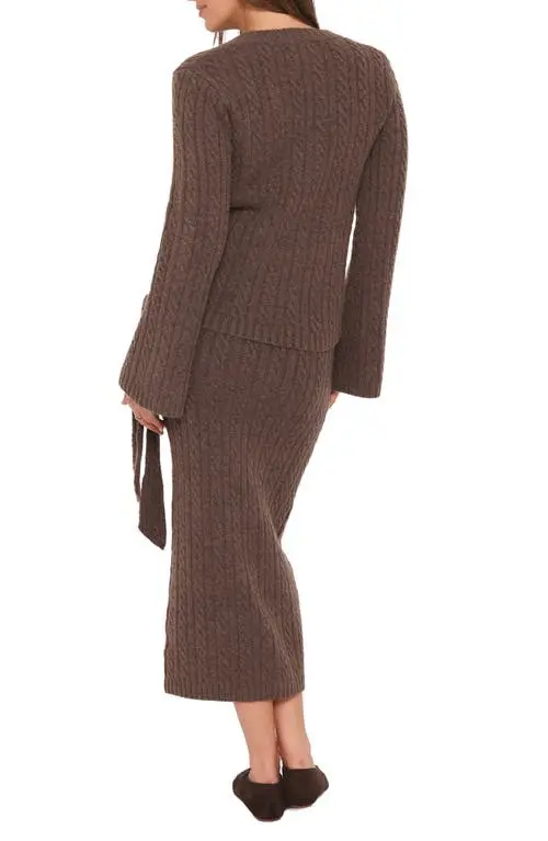 PETAL & PUP Everett Cable Knit Skirt Set