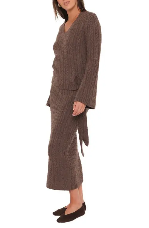 PETAL & PUP Everett Cable Knit Skirt Set