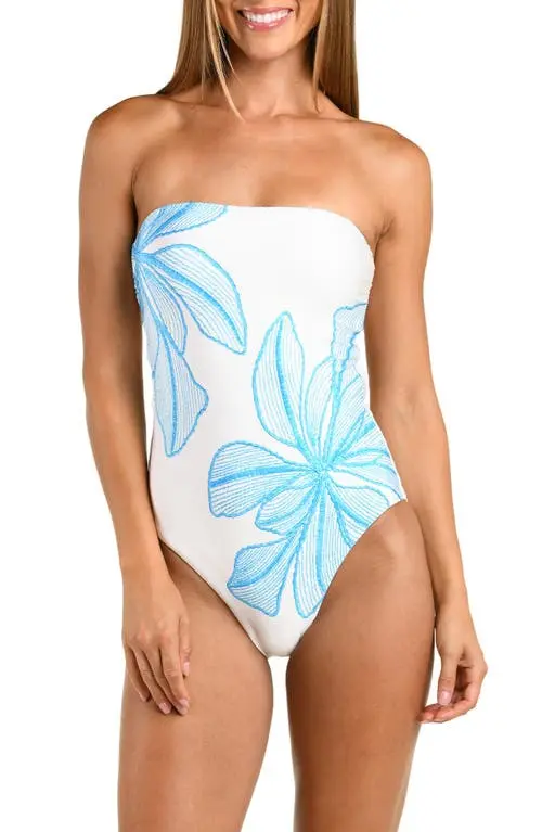 SUNSHINE 79 Grand Fleur Moderate Coverage Bandeau One Piece Swimsuit
