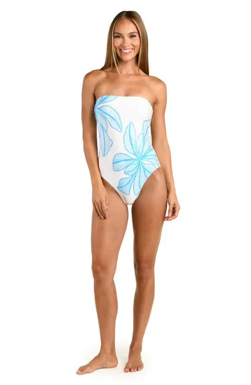 SUNSHINE 79 Grand Fleur Moderate Coverage Bandeau One Piece Swimsuit