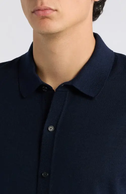 BOSS Helbert Virgin Wool Cardigan - Dark Blue