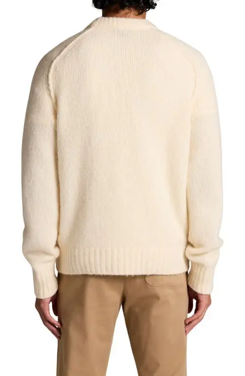 Vince Wool Blend Saddle Shoulder Sweater - Bone