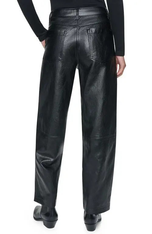 Dkny Yorkville Faux Leather Wide Leg Pants