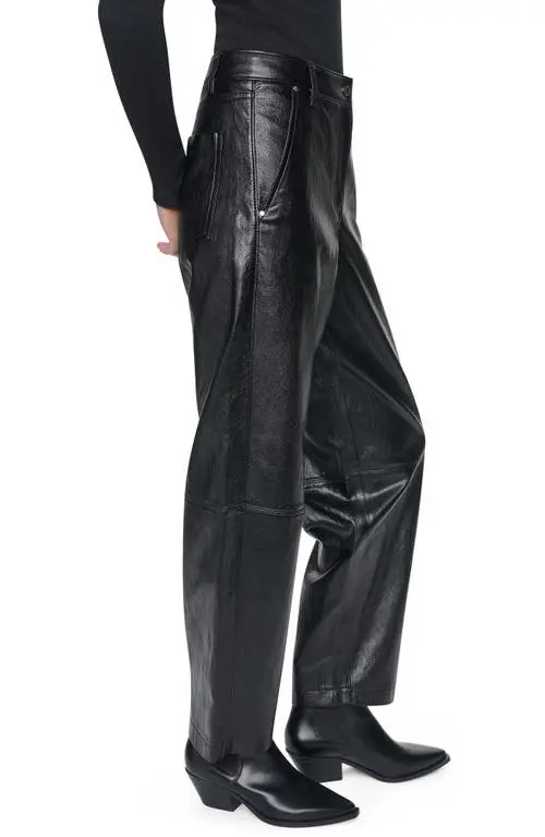 Dkny Yorkville Faux Leather Wide Leg Pants