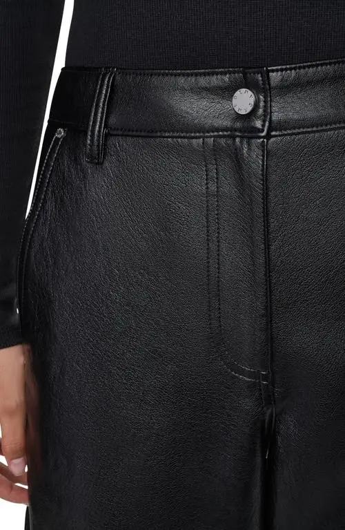 Dkny Yorkville Faux Leather Wide Leg Pants