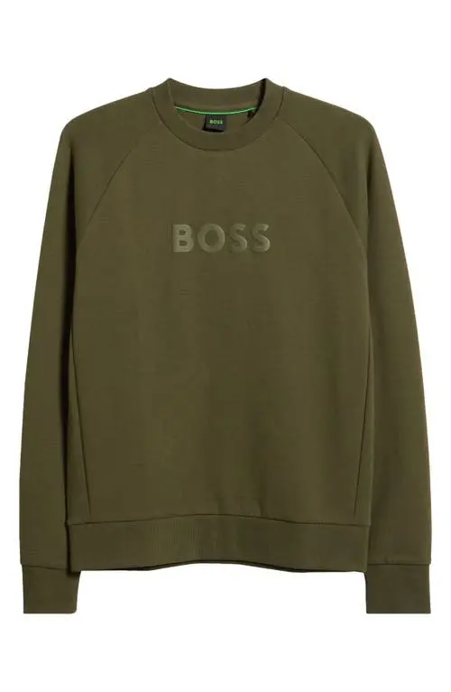 BOSS Salbo Graphic Sweatshirt - Open Green