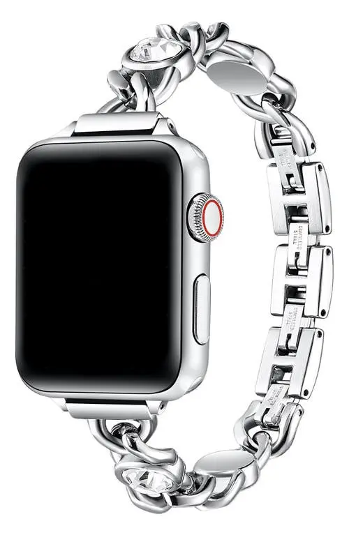 POSH TECH Jolie Rhinestone Apple Watchband - Silver