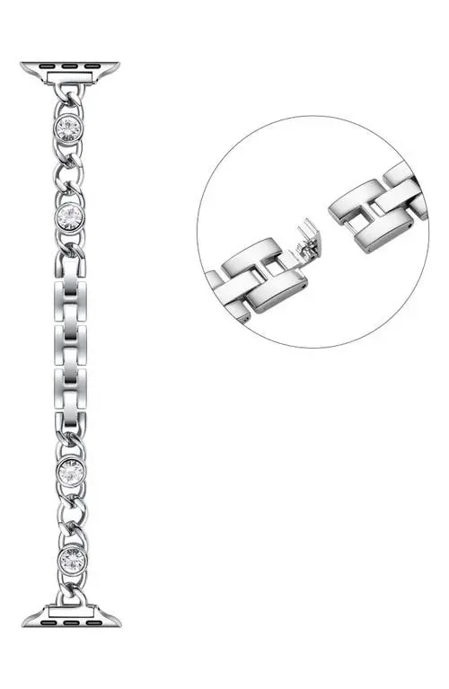 POSH TECH Jolie Rhinestone Apple Watchband - Silver