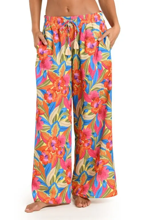 SUNSHINE 79 Tropic Tapestry Wide Leg Cover-up Jeans